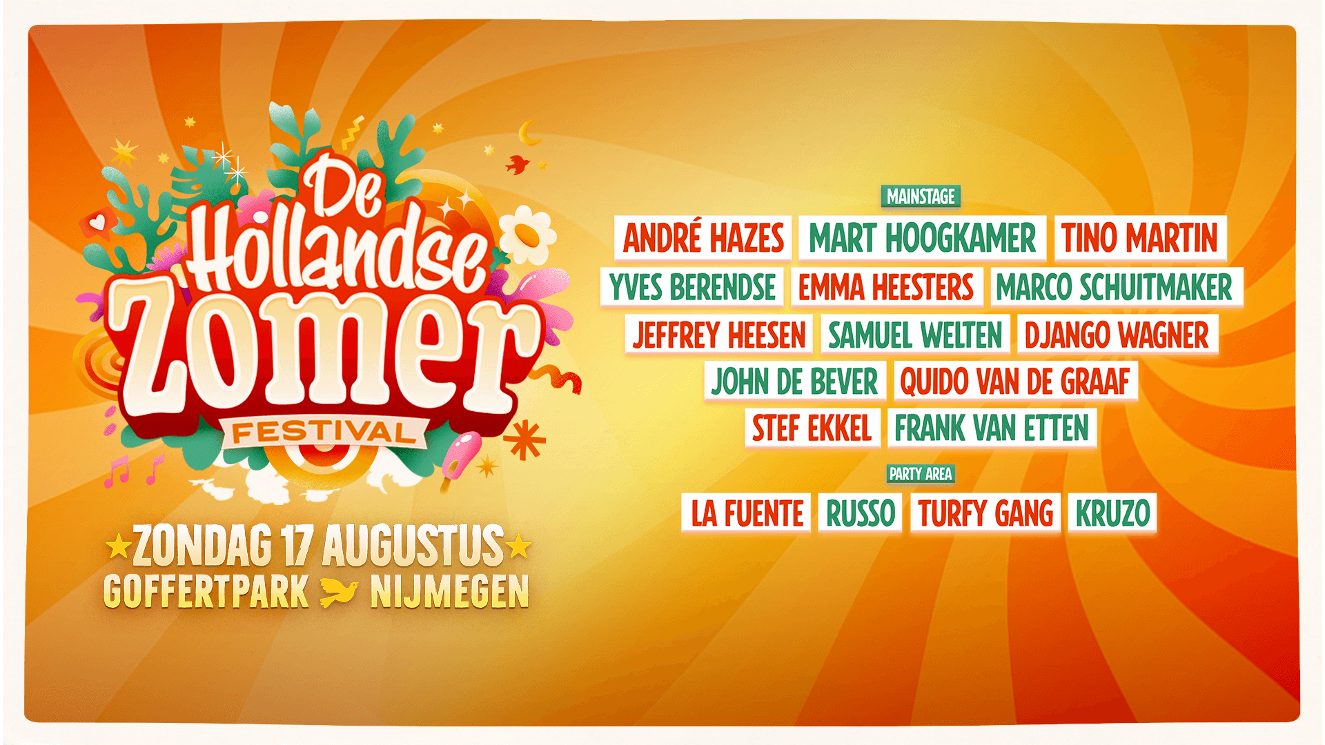 De Hollandse Zomer | 17 augustus 2025, Goffertpark Nijmegen